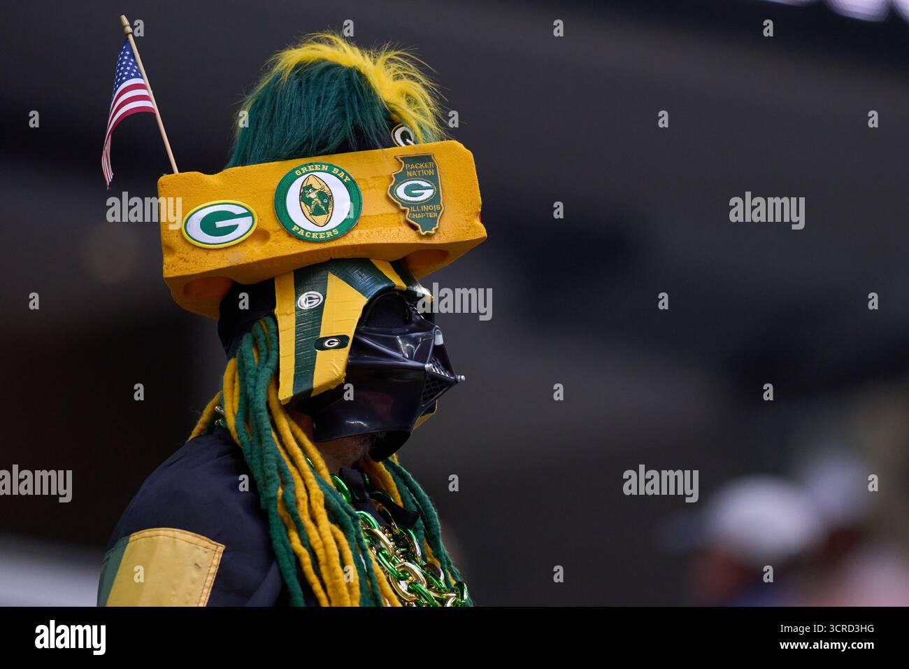 A spectator looks on during an NFL football game between the Dallas ...