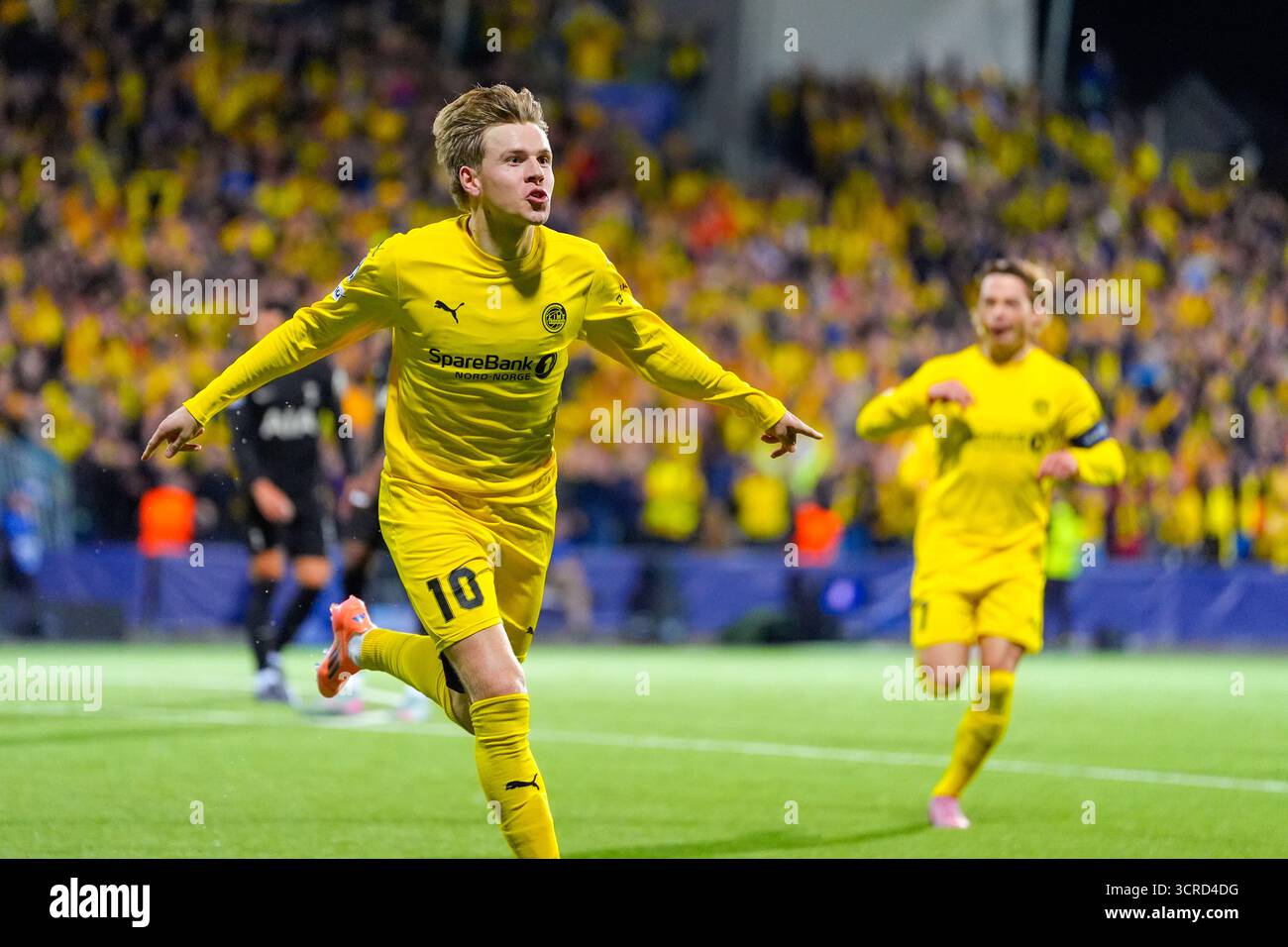 Bodø/Glimt's Jens Petter Hauge celebrates scoring during the Champions ...