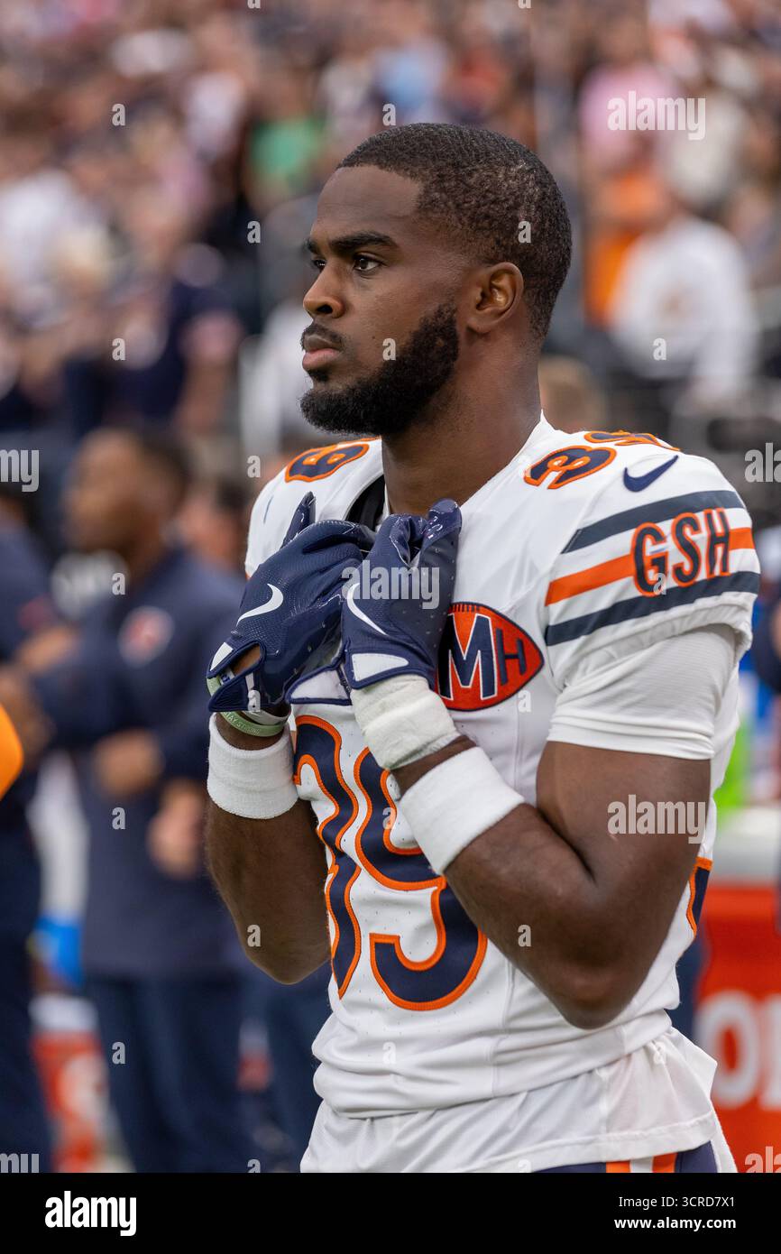 Chicago Bears defensive back Josh Blackwell (39) stands for the ...