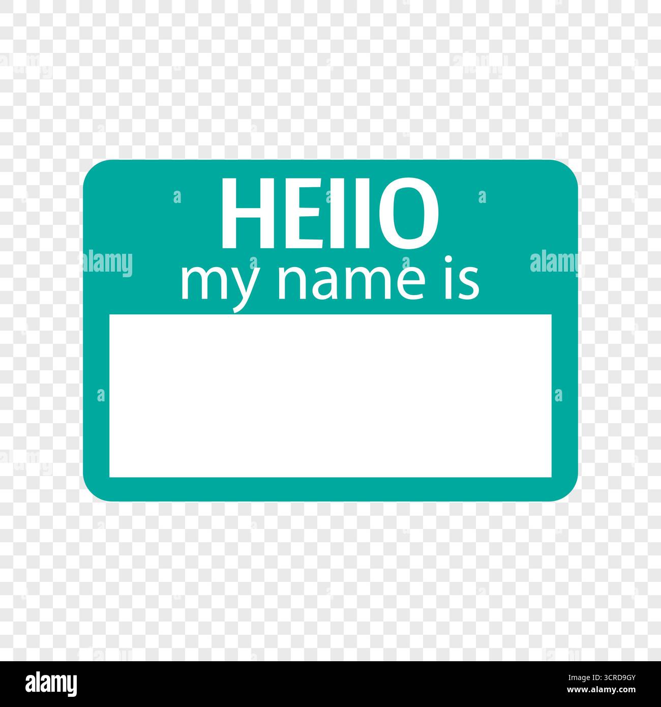 Name tag illustration Stock Vector Images - Alamy