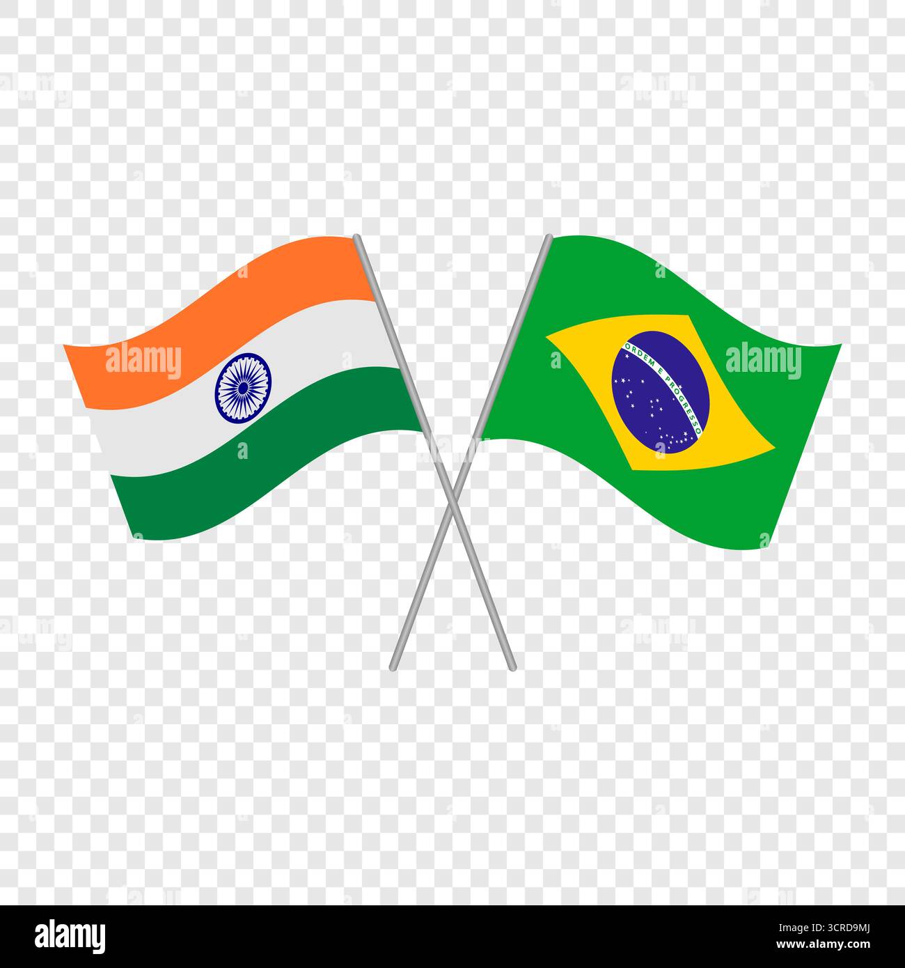 Brazil india national flags partnership Stock Vector Images - Alamy