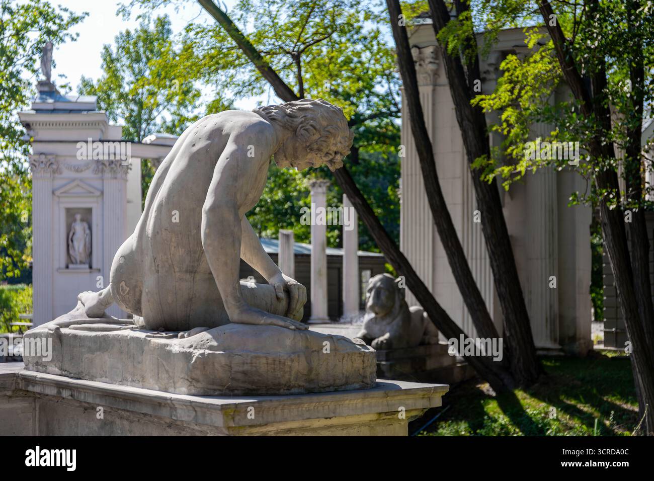 Warsaw, Poland, 15.08.20. "Dying Gladiator" sandstone sculpture by ...