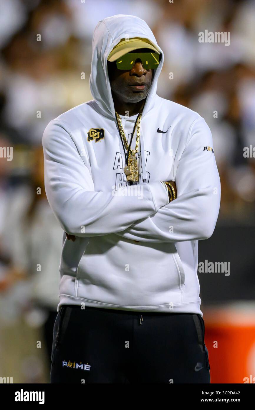Colorado head coach Deion Sanders before an NCAA college football game ...