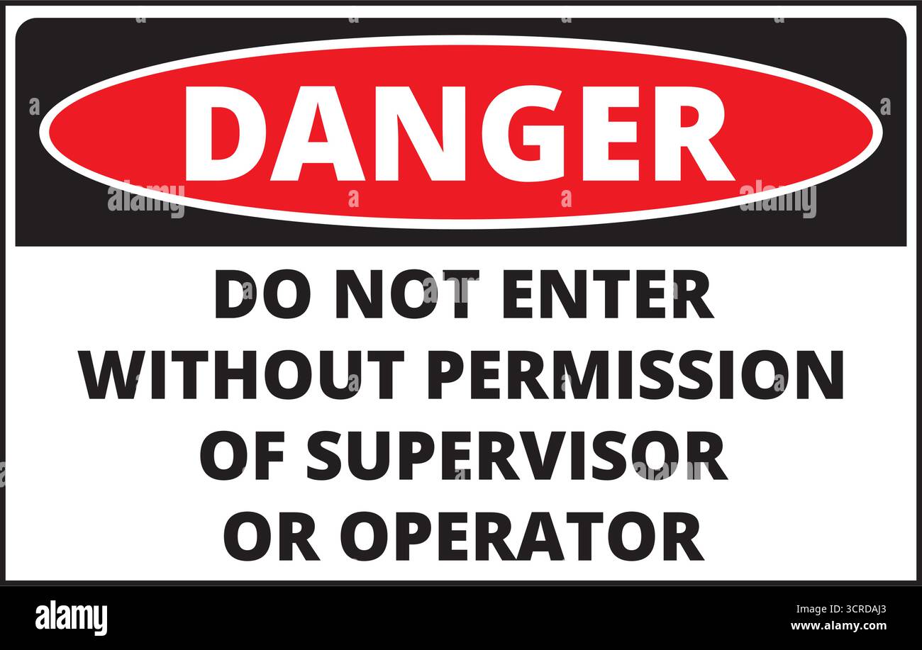 Enter without permission Stock Vector Images - Alamy