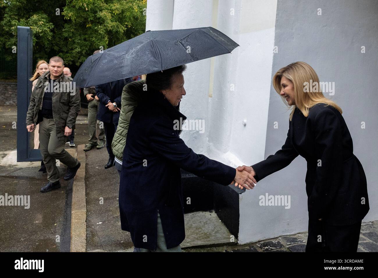 EMBARGOED TO 0001 WEDNESDAY OCTOBER 1 The Princess Royal greets Ukraine ...
