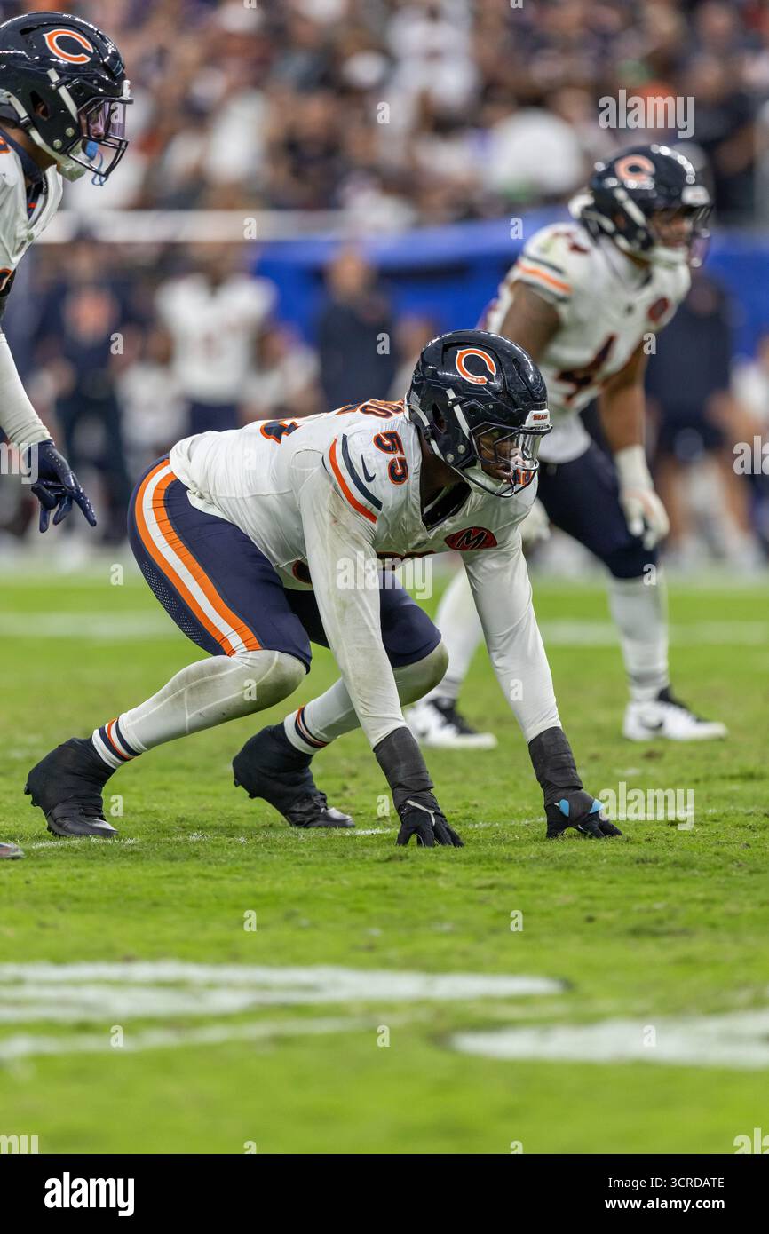 Chicago Bears defensive lineman Dayo Odeyingbo (55) lines up against ...