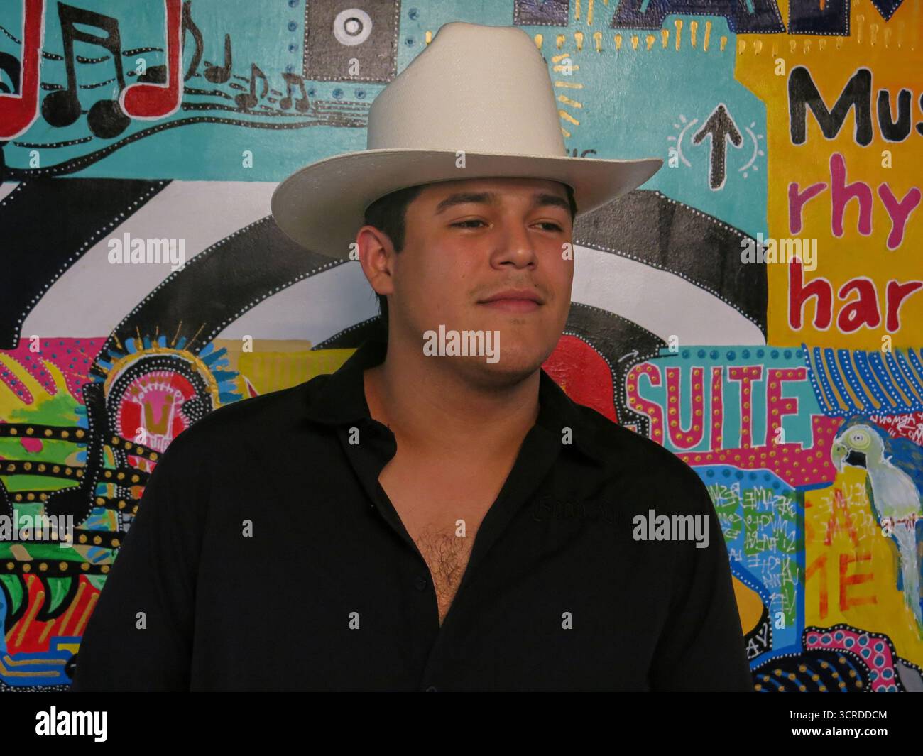 Mexican composer Roberto Luna poses for a portrait during an interview ...