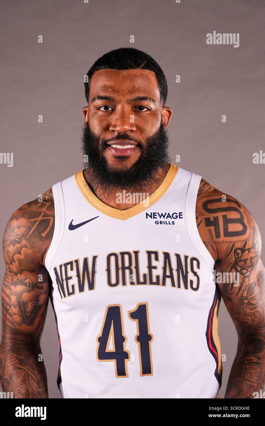 New Orleans Pelicans forward Saddiq Bey (41) poses for a portrait ...