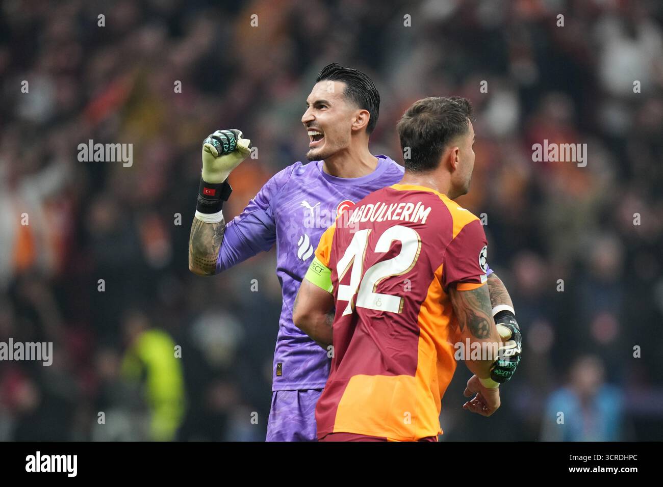 Galatasaray's goalkeeper Ugurcan Cakir and Abdulkerim Bardakci ...