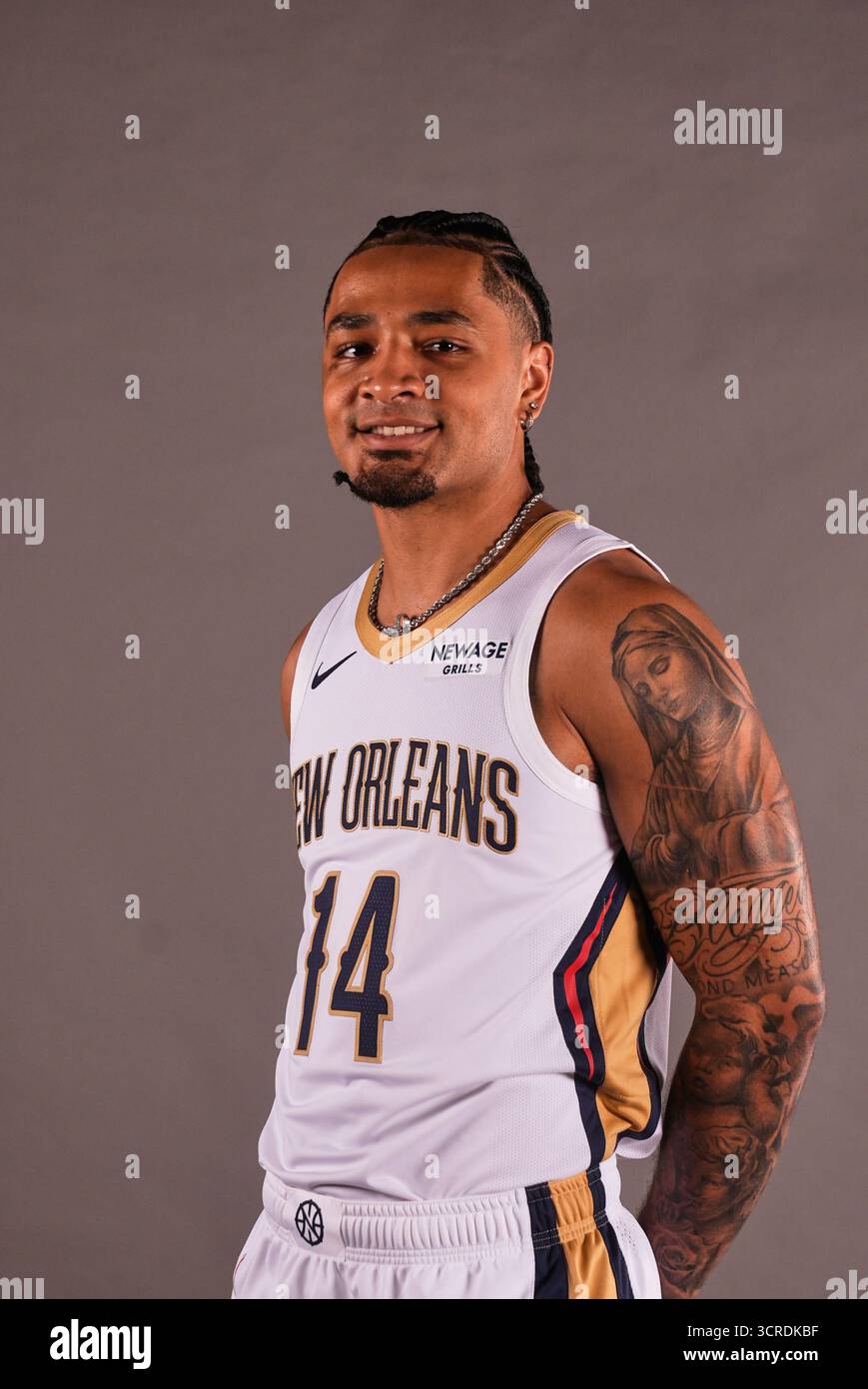 New Orleans Pelicans guard Micah Peavy (14) poses for a portrait during ...