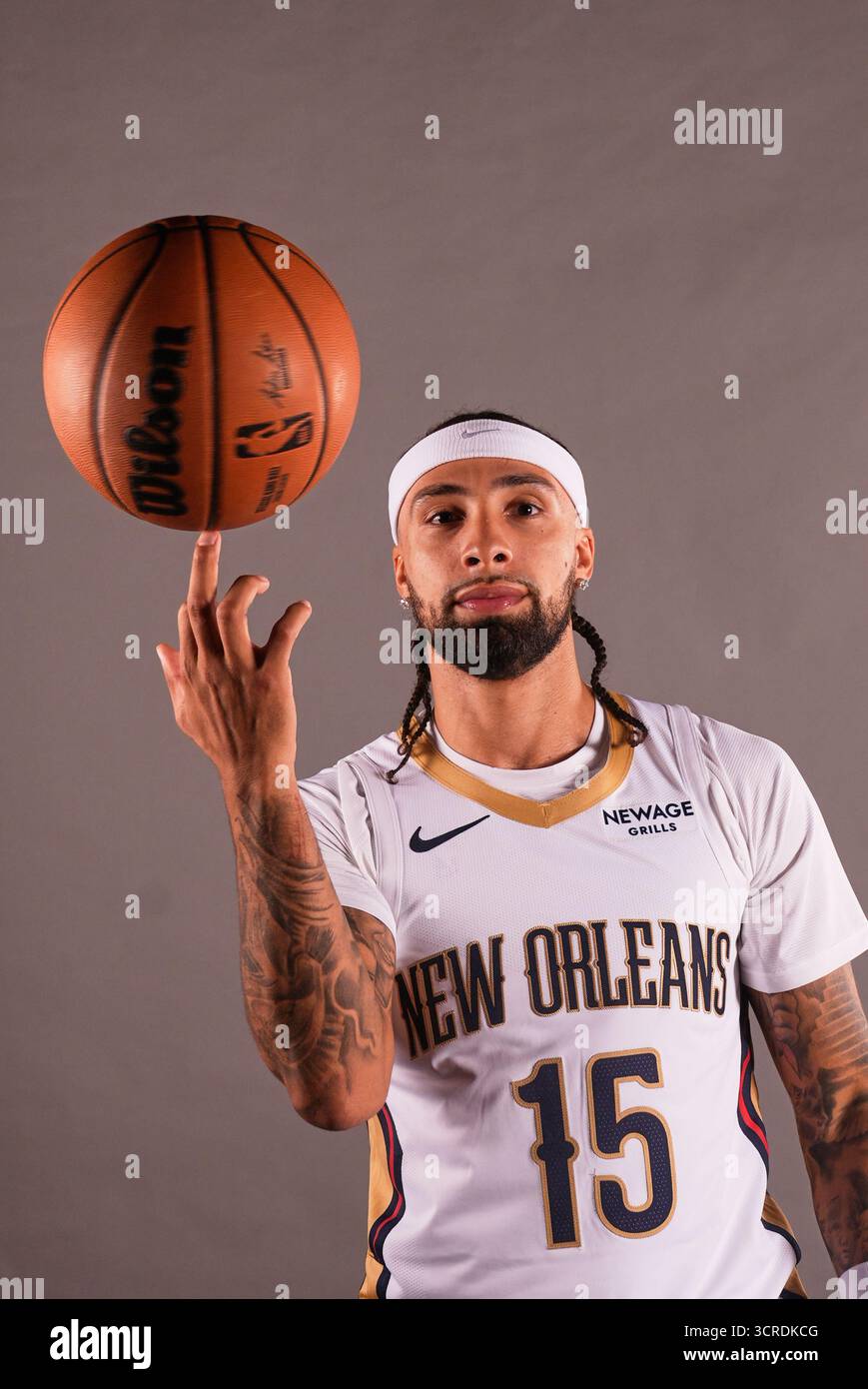 New Orleans Pelicans guard Jose Alvarado (15) poses for a portrait ...