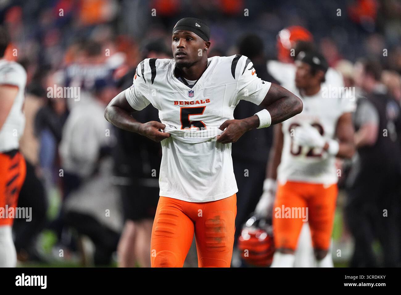 Cincinnati Bengals wide receiver Tee Higgins (5) after an NFL football ...