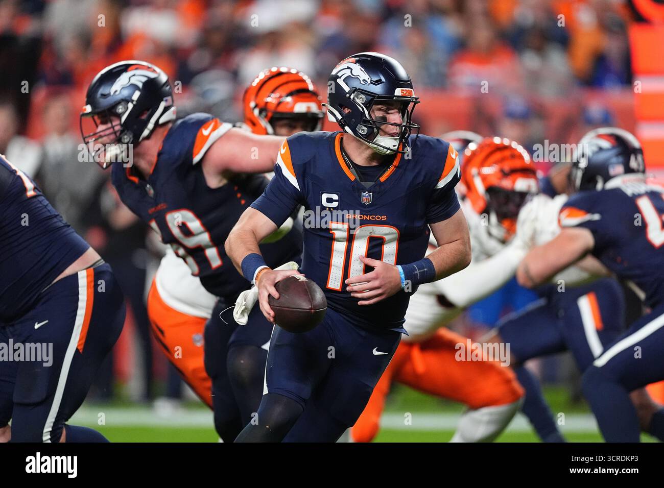 Denver Broncos quarterback Bo Nix (10) in the second half of an NFL ...