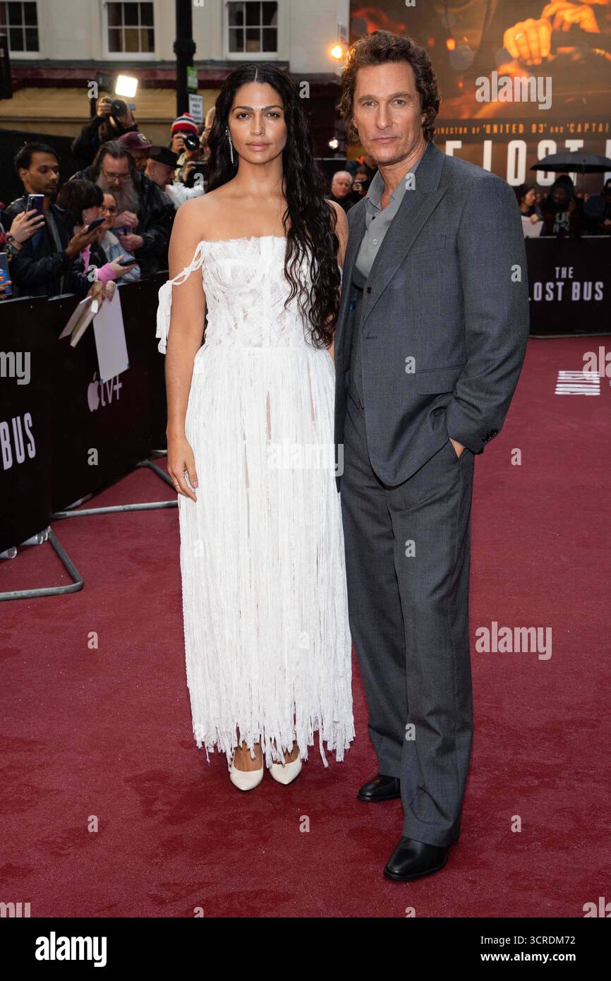 Camila Alves, left, and Matthew McConaughey pose for photographers upon arrival at the screening ...