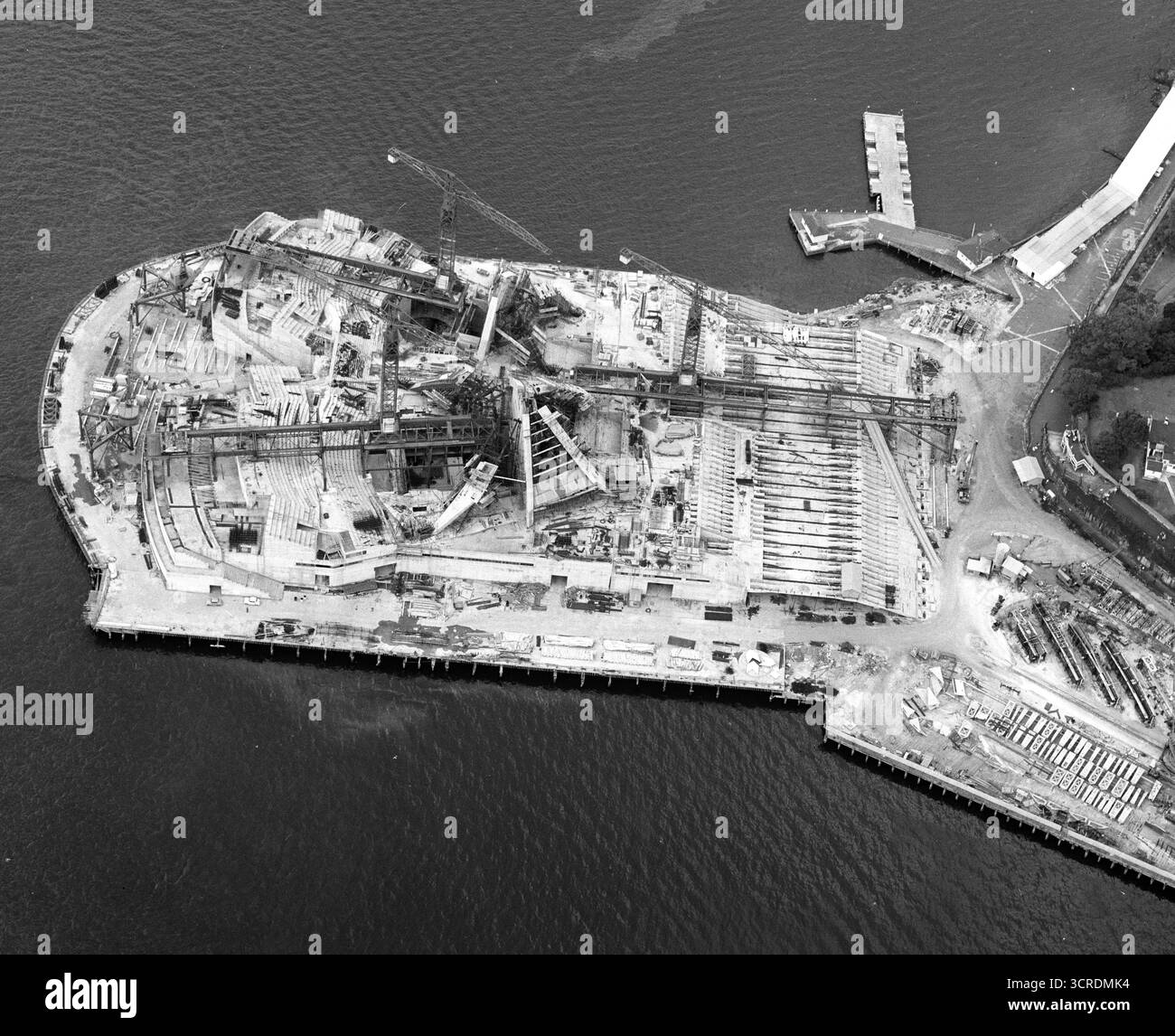 Aerial view of the Sydney Opera house under construction in 1964 Stock ...