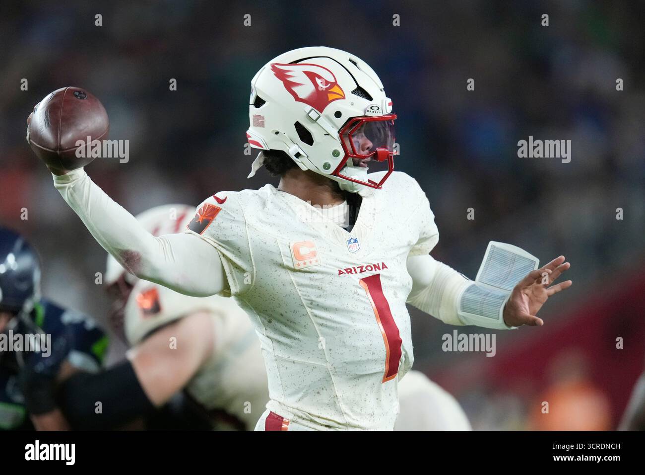 Arizona Cardinals quarterback Kyler Murray throws against the Seattle ...