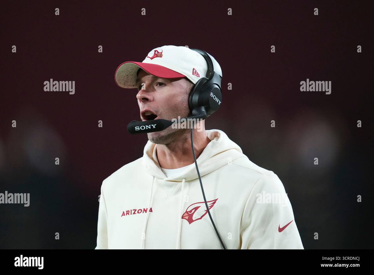 Arizona Cardinals head coach Jonathan Gannon paces the sidenline during ...