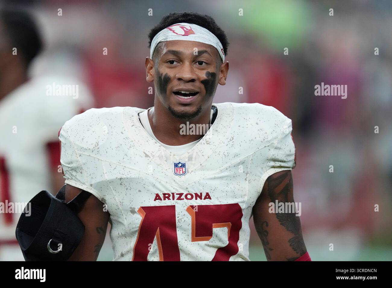 Arizona Cardinals safety Dadrion Taylor-Demerson pauses on the field ...