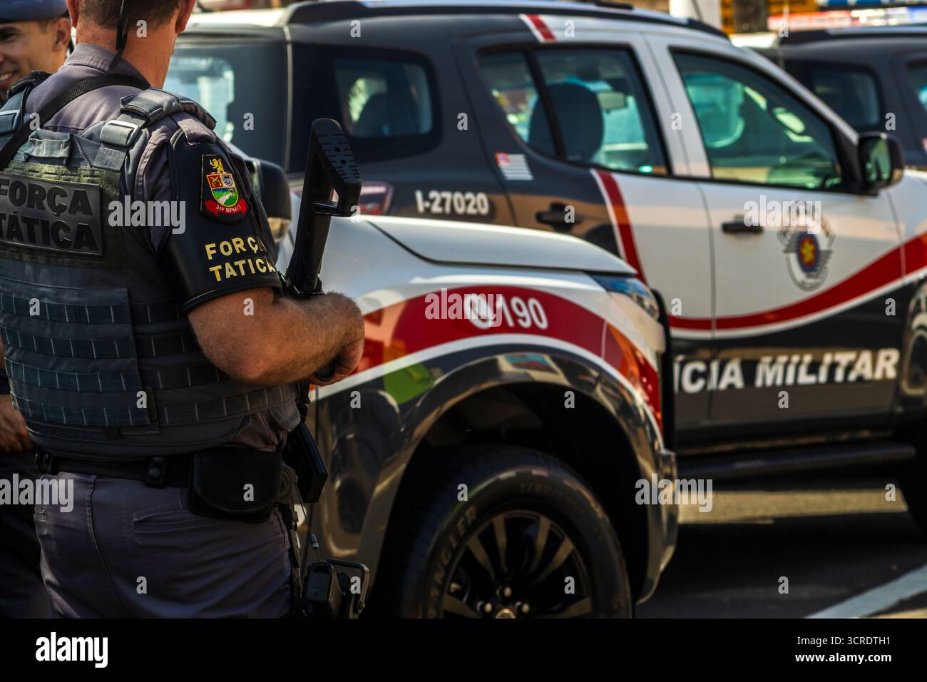Marilia, SP, Brazil, August 22, 2025. Brazilian Military Police Forca ...