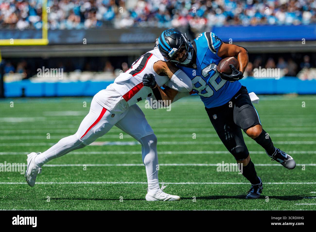 Carolina Panthers tight end Tommy Tremble (82) runs the ball during ...
