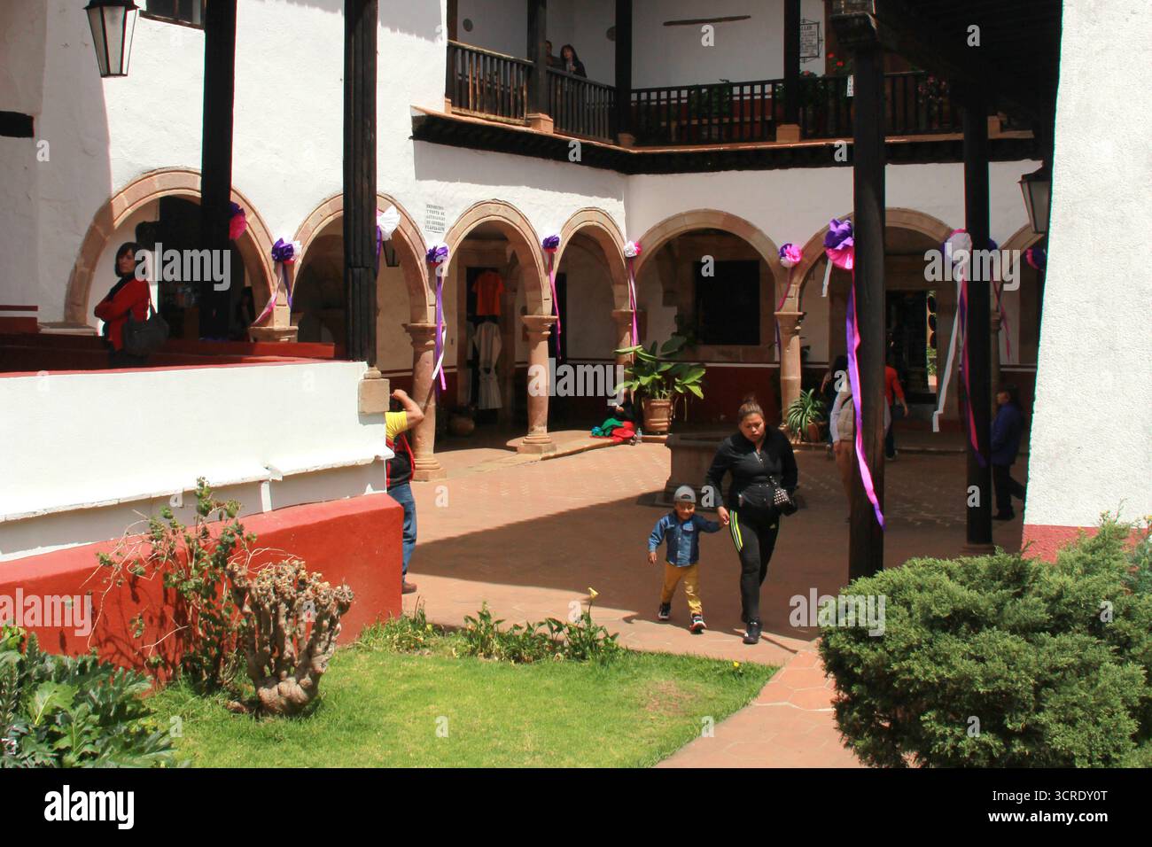 Patzcuaro, Michoacan, Mexico - Mar 20, 2016: Cobblestone colonial ...