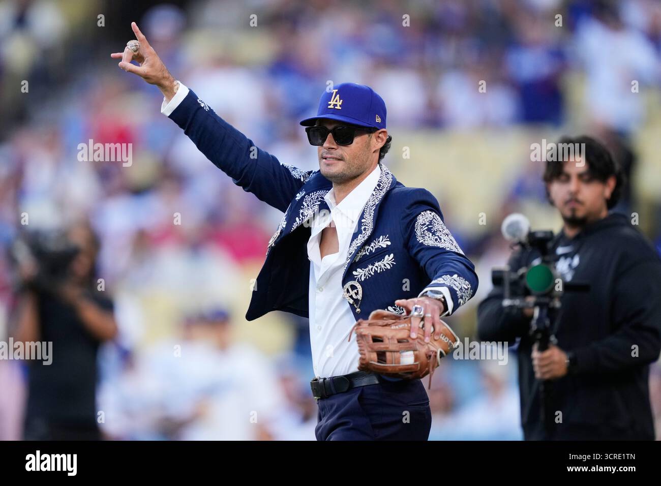 Former Los Angeles Dodgers pitcher Joe Kelly walks out for the ...