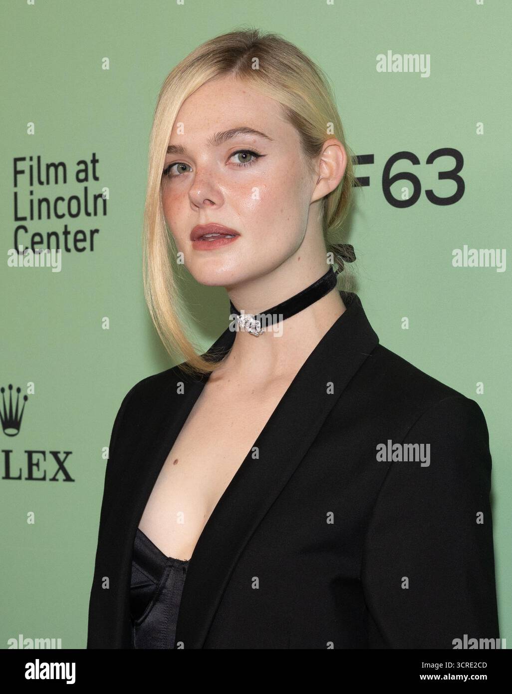 Elle Fanning attends the premiere of "Sentimental Value" at Alice Tully ...