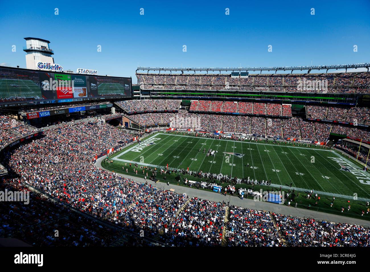 A general view of Gillette Stadium during the first half of an NFL ...