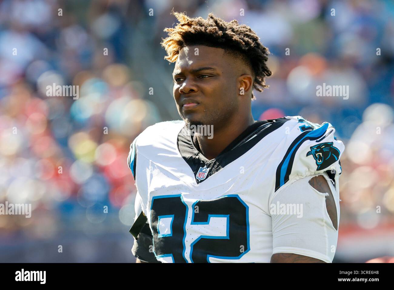 Carolina Panthers defensive end Tershawn Wharton (92) reacts during the ...