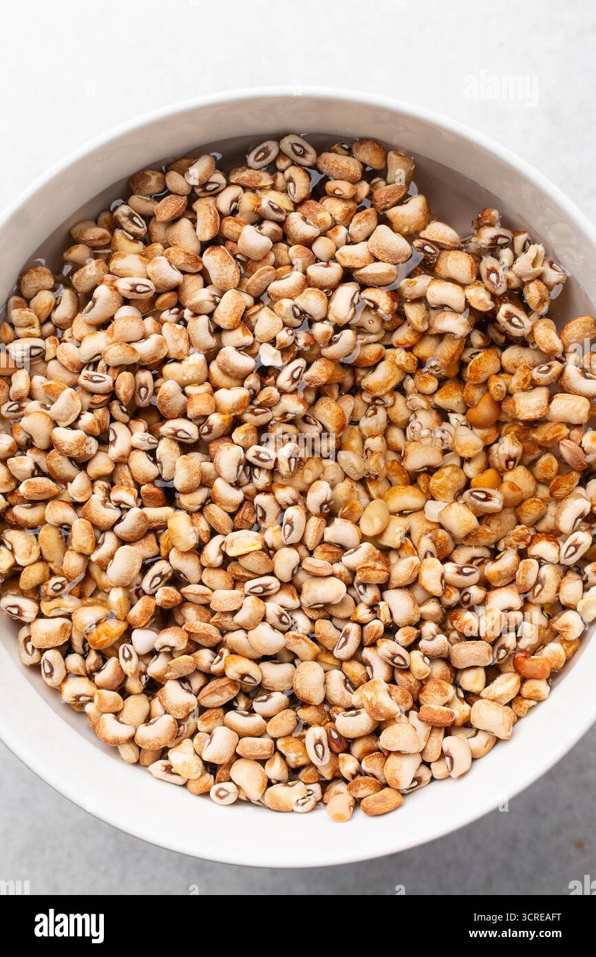 Overhead view of beans being washed, top view of honey beans being ...