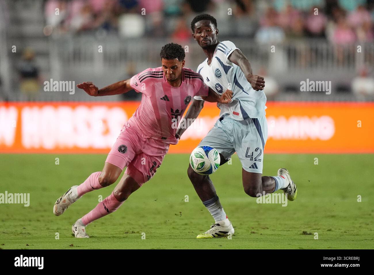 Chicago Fire midfielder Dje d'Avilla (42) prepares vies with Inter ...