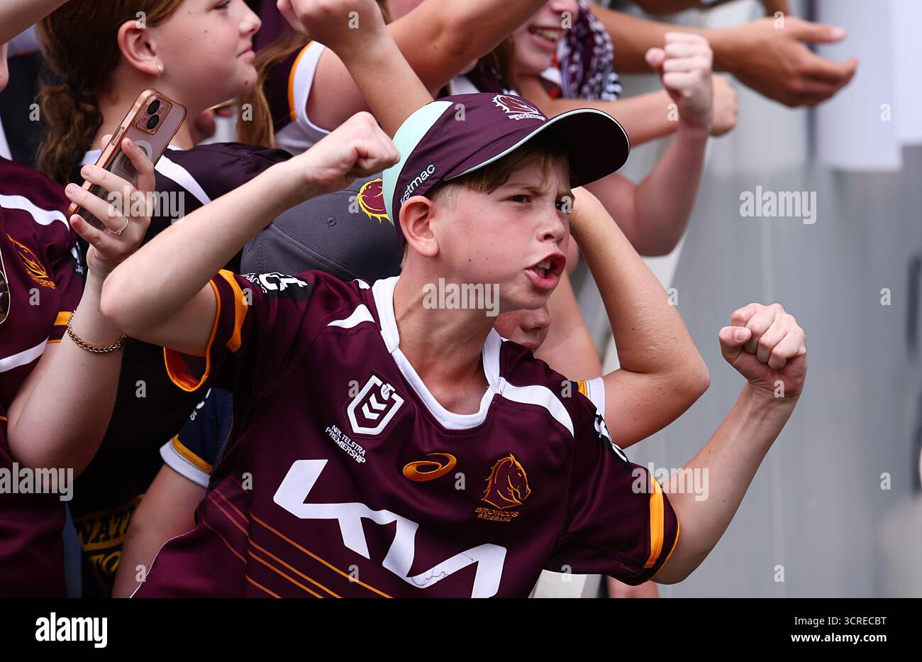 Broncos fans during an open training session at Suncorp Stadium in ...