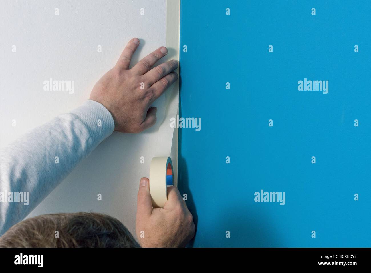 Applying masking tape painted hi-res stock photography and images - Alamy