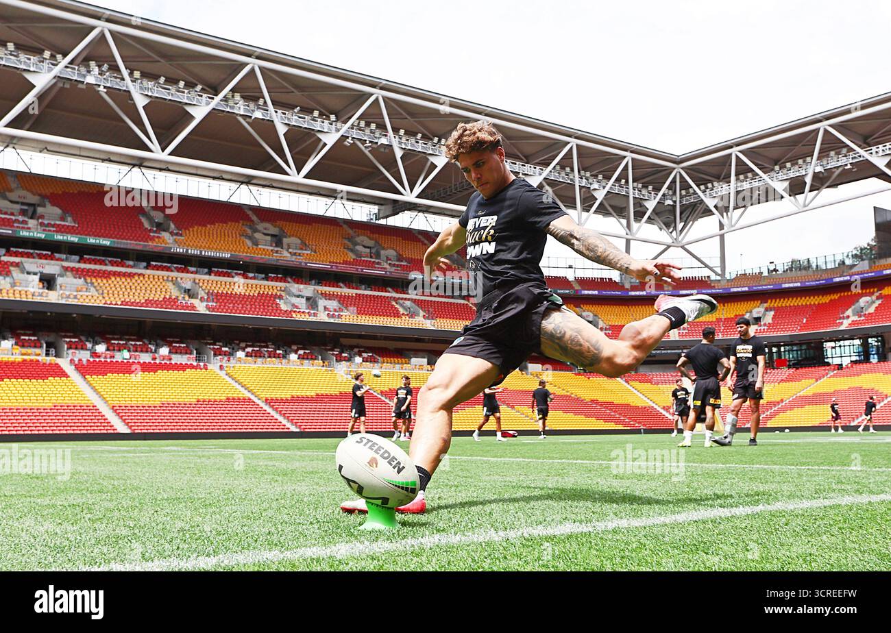 Reece Walsh of the Broncos during an open training session at Suncorp ...