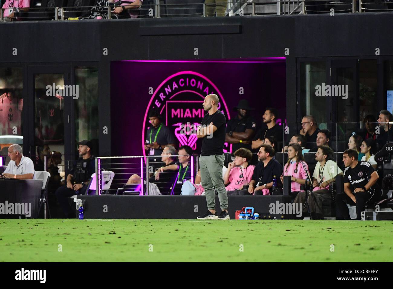 Inter Miami CF head coach Javier Mascherano watches the action from the ...