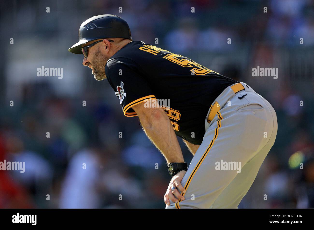 ATLANTA, GA - SEPTEMBER 28: Coach Mike Rabelo of the Pirates during the ...