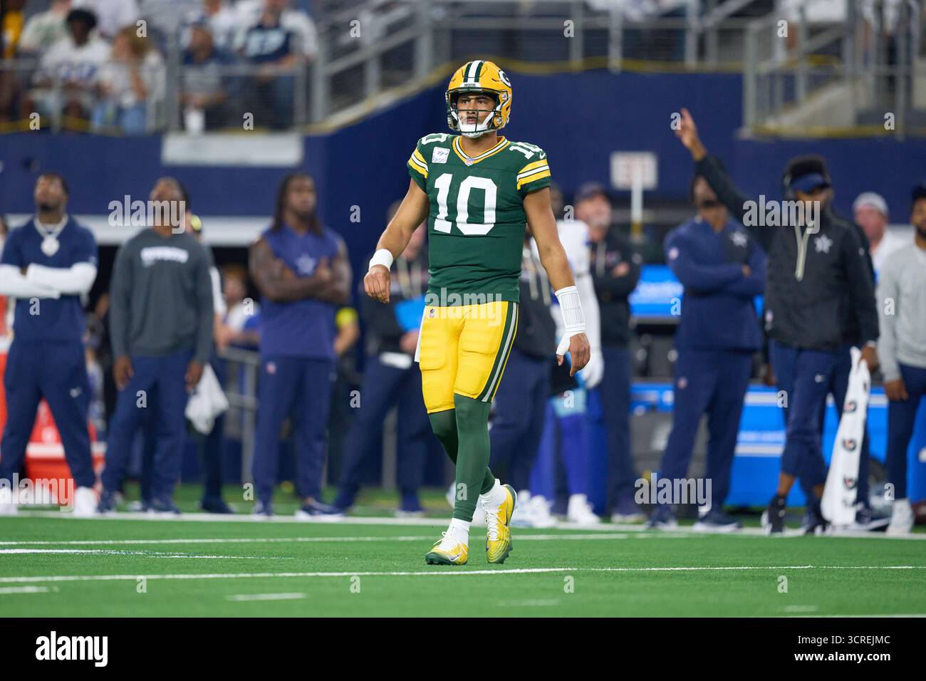 Green Bay Packers quarterback Jordan Love (10) looks on during an NFL ...