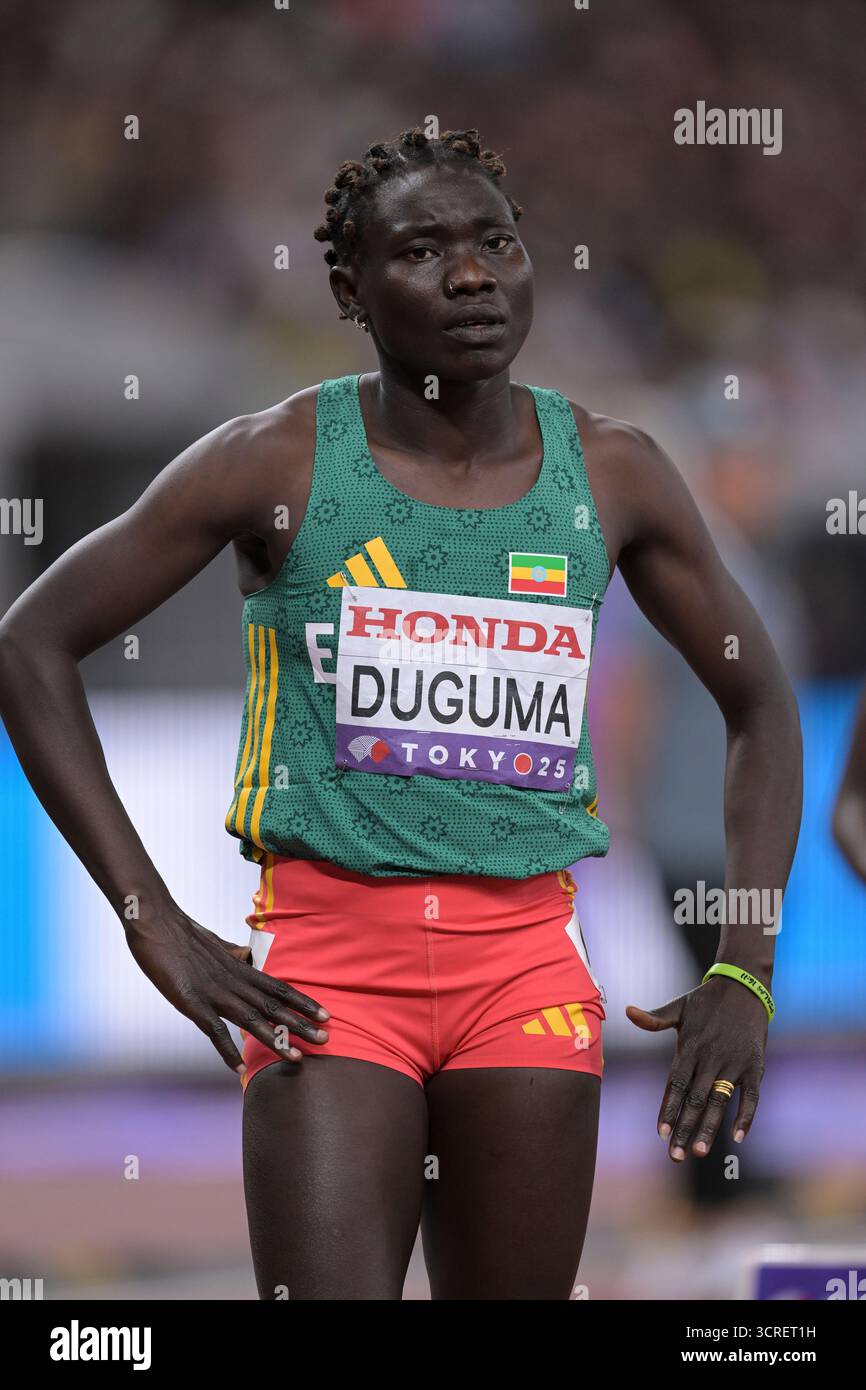 Tsige Duguma of Etiopia competing in the women’s 800m semi-final at the ...