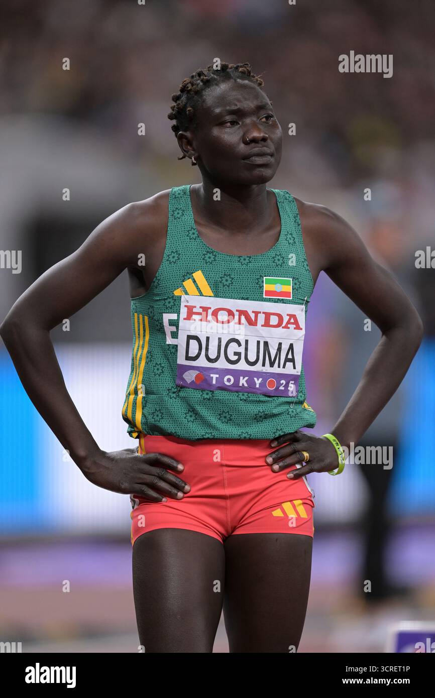 Tsige Duguma of Etiopia competing in the women’s 800m semi-final at the ...
