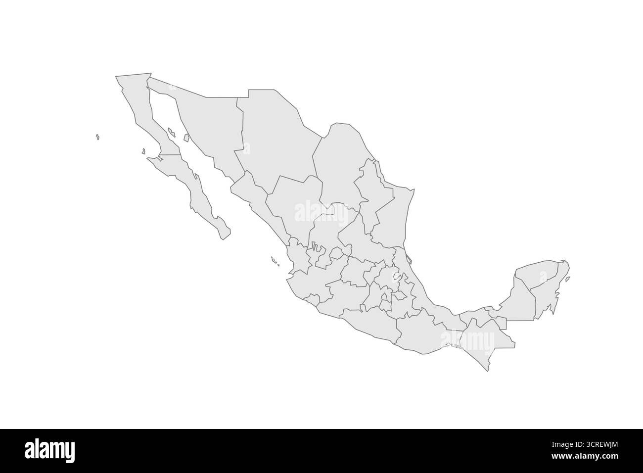 Mexico political map of administrative divisions - states and Mexico ...
