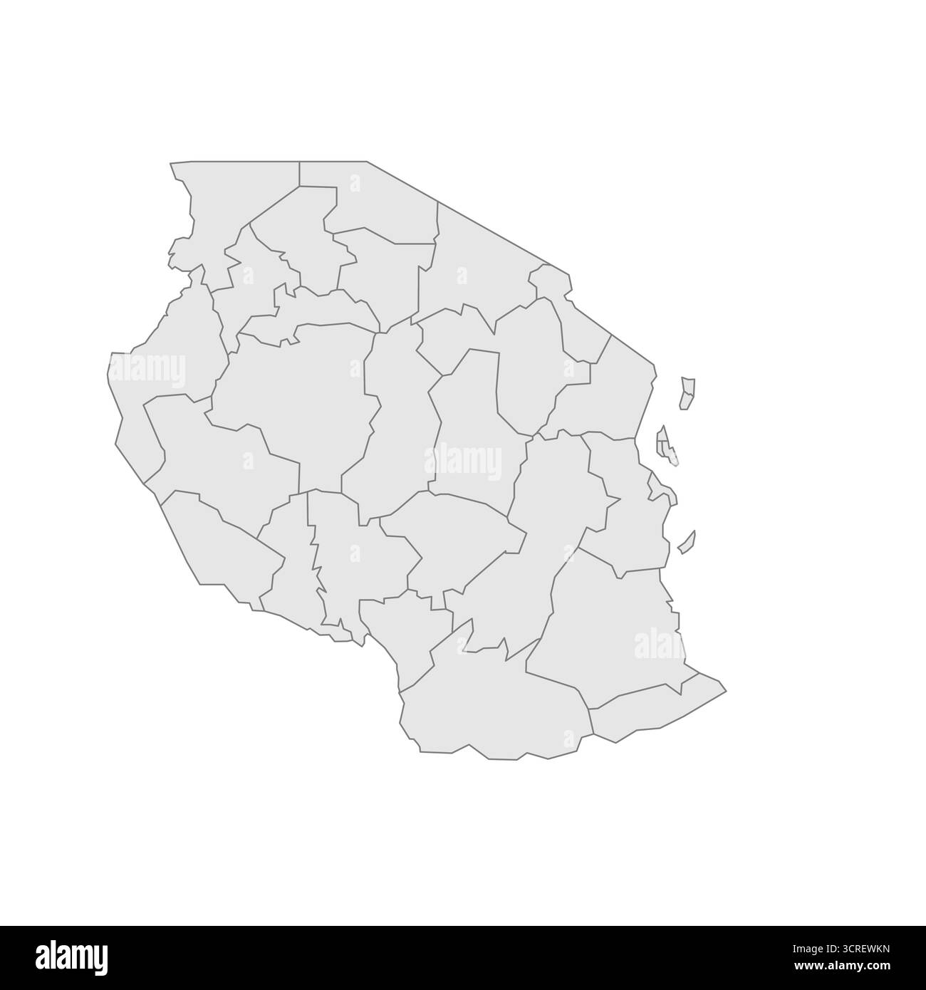 Zanzibar political map Black and White Stock Photos & Images - Alamy