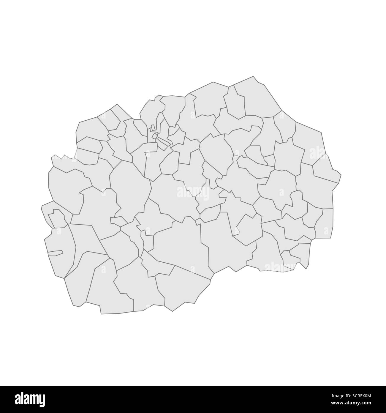 North Macedonia political map of administrative divisions ...