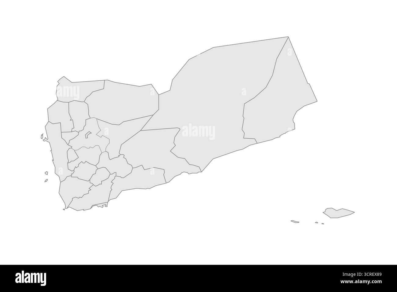 Yemen political map of administrative divisions - governorates and ...