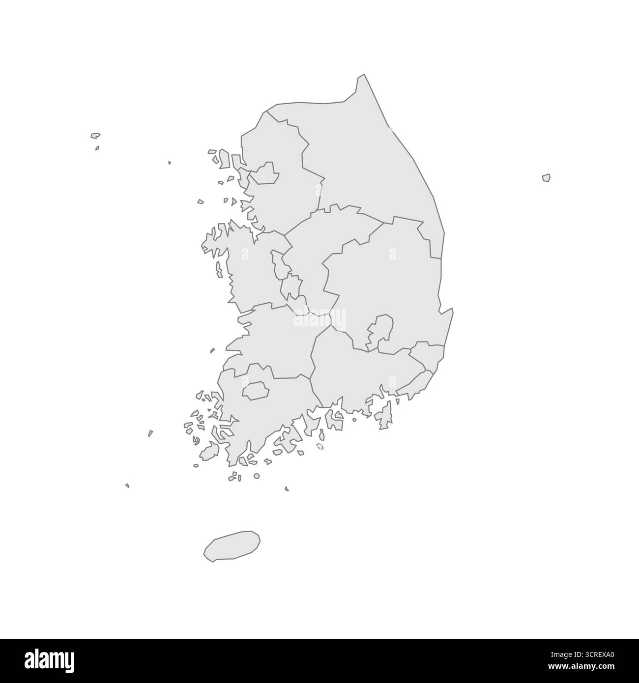 South Korea political map of administrative divisions - provinces ...