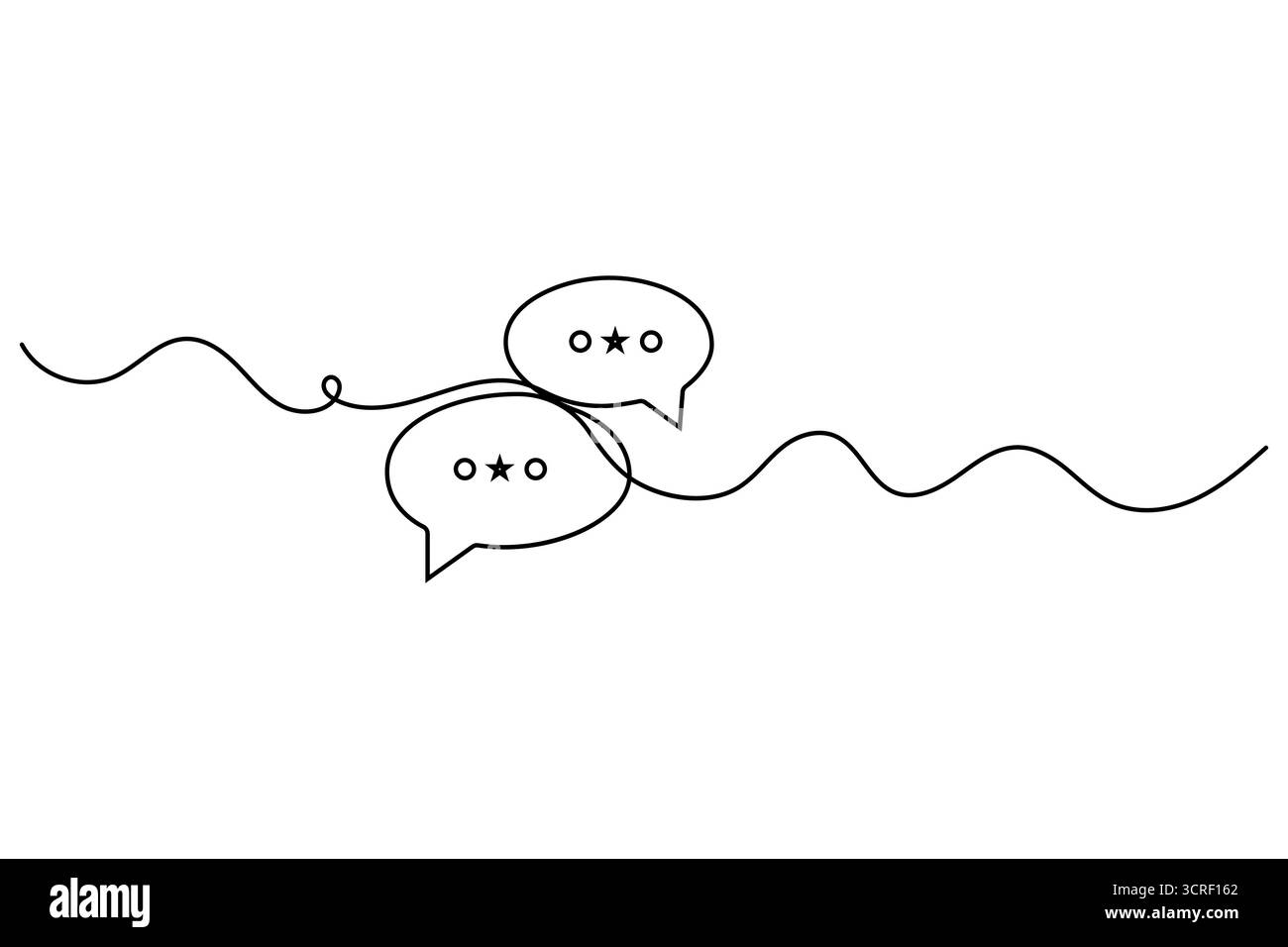 Speech bubble line art Stock Vector Images - Alamy