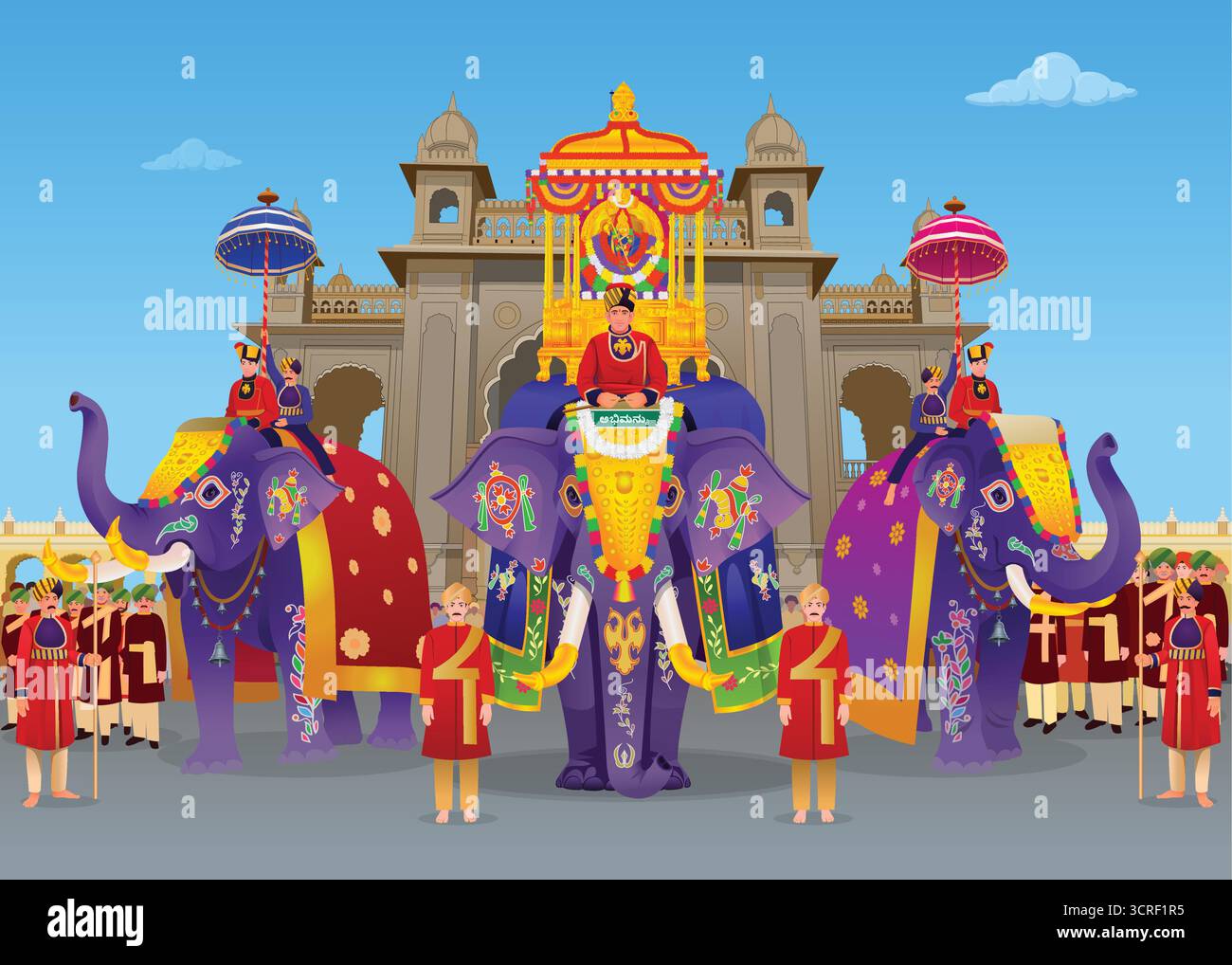 Mysore dasara golden ambari hi-res stock photography and images - Alamy