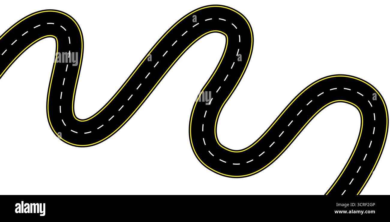 Aerial view long street Cut Out Stock Images & Pictures - Alamy