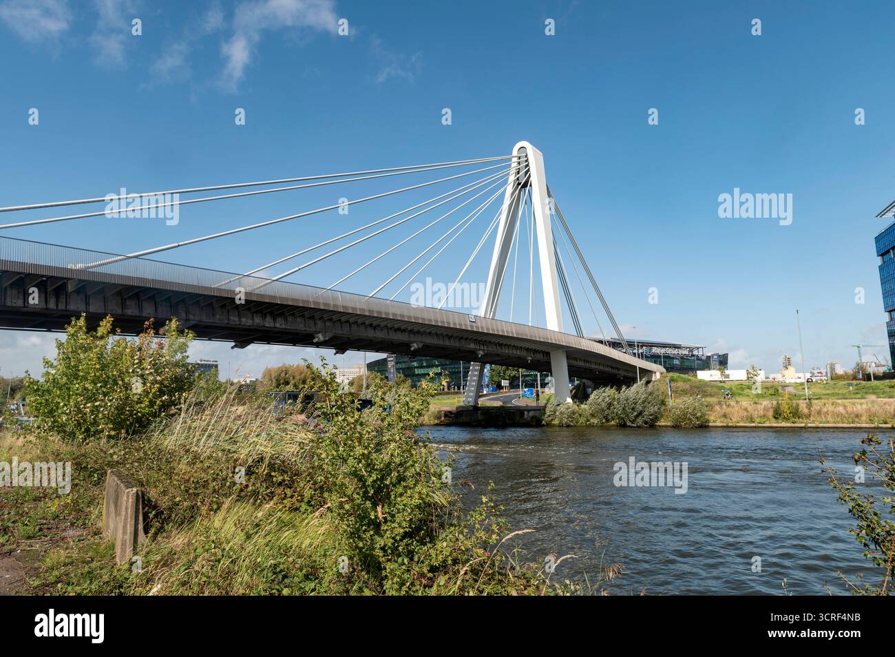 Ghent / Gent Belgium September 2025 Ottergem suspension bridge spanning ...