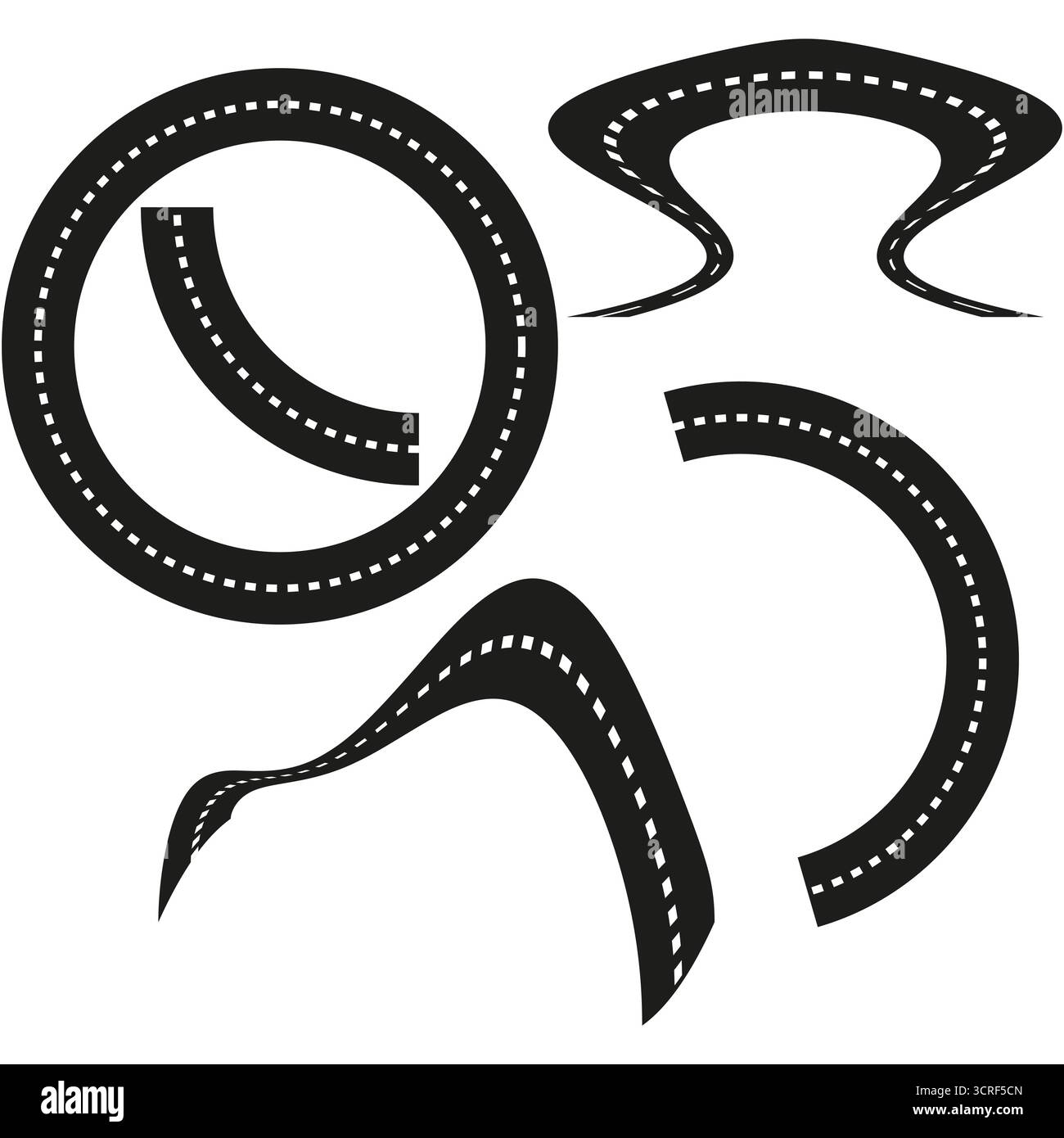 Curvy paths Stock Vector Images - Alamy
