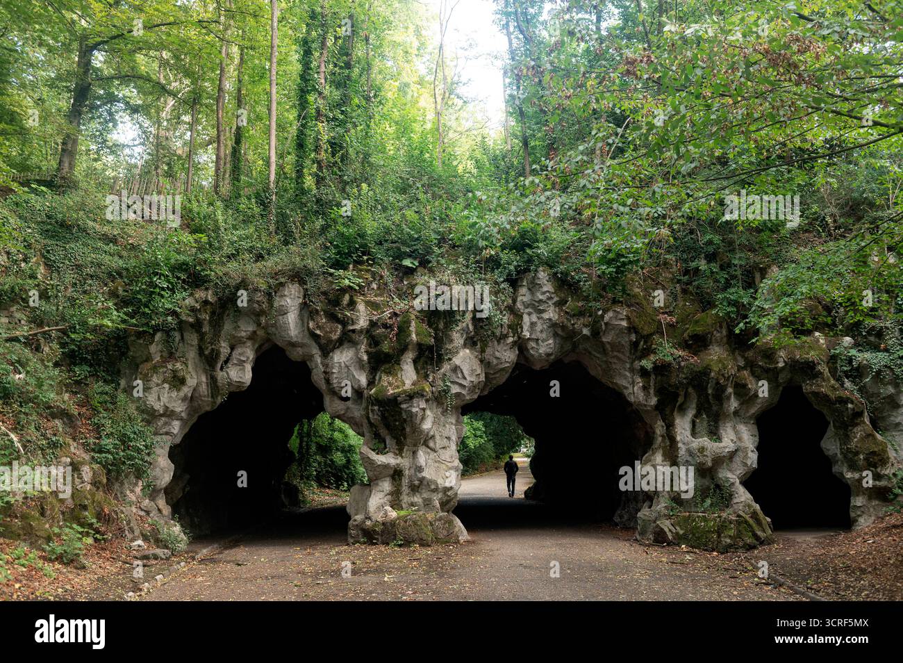 Ghent / Gent Belgium September 2025 Citadelpark tunnels. park, gardens, feature, tunnel, spooky ...